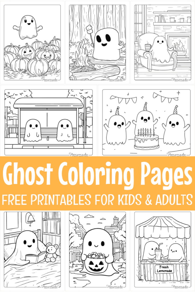 20+ Free Ghost Coloring Pages For Kids (Pdf Printables) with Printable ...
