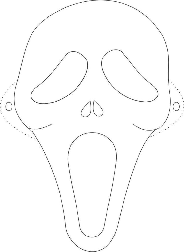 Ghost Mask Printable Coloring Page For Kids with Printable Ghost Mask ...